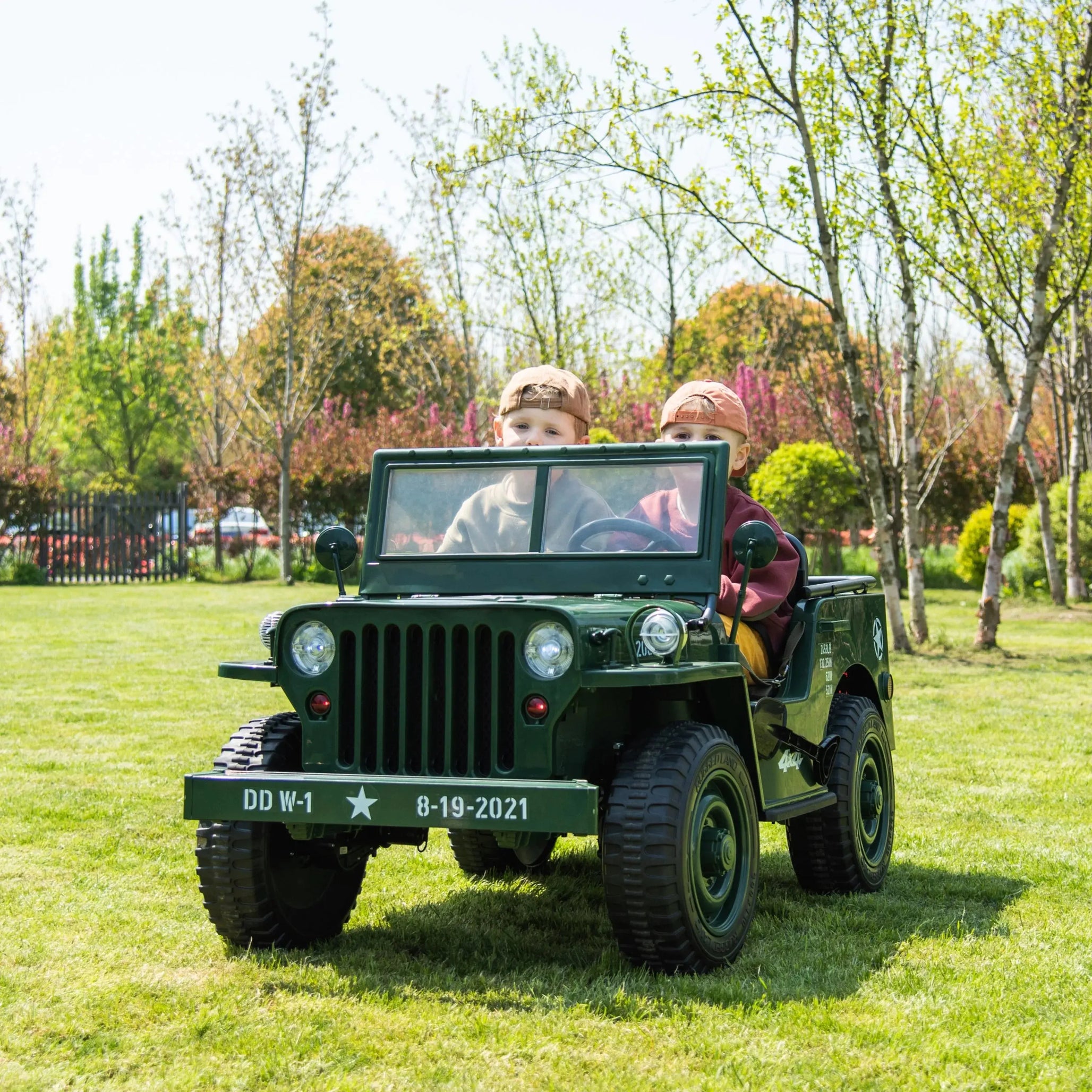 24V Freddo Military Willy Truck 3 Seater Electric Ride on – Freddo Toys